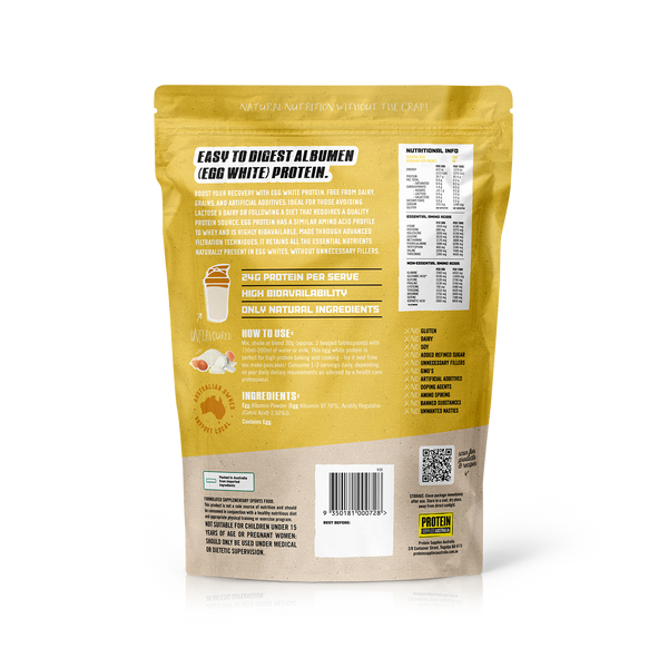 Egg White Protein Unflavoured | Pure, Paleo Friendly & Aussie Made – Protein Supplies Australia